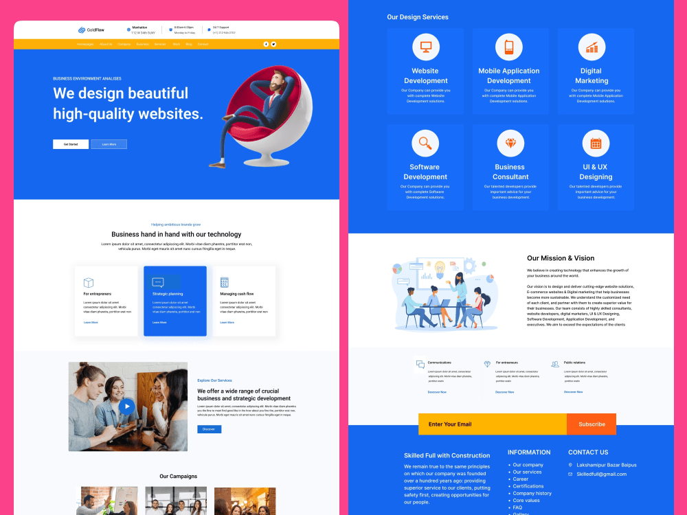 Responsive website landing page home Page dashboard UI UX design | Upwork