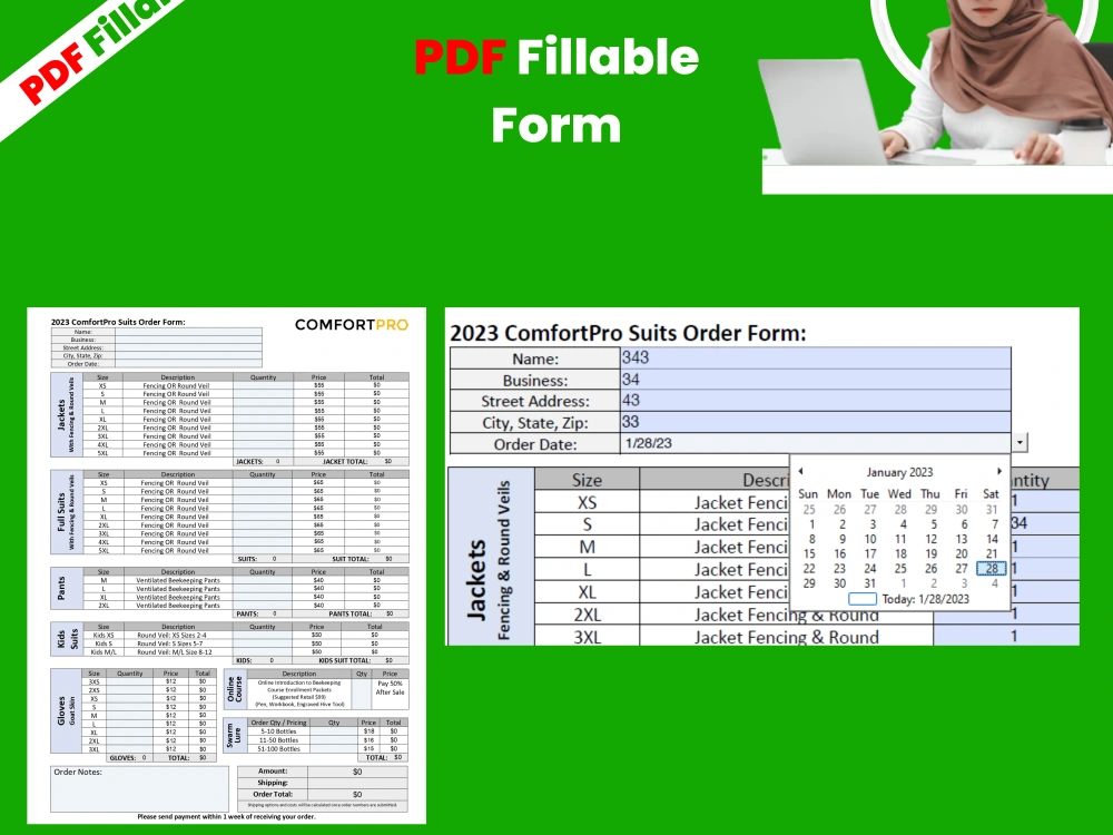 A fantastic Fillable form with automatic calculations | Upwork