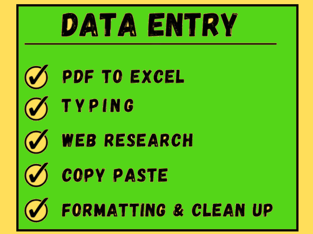 Data entry, web scraping, typing, copy paste, web research | Upwork