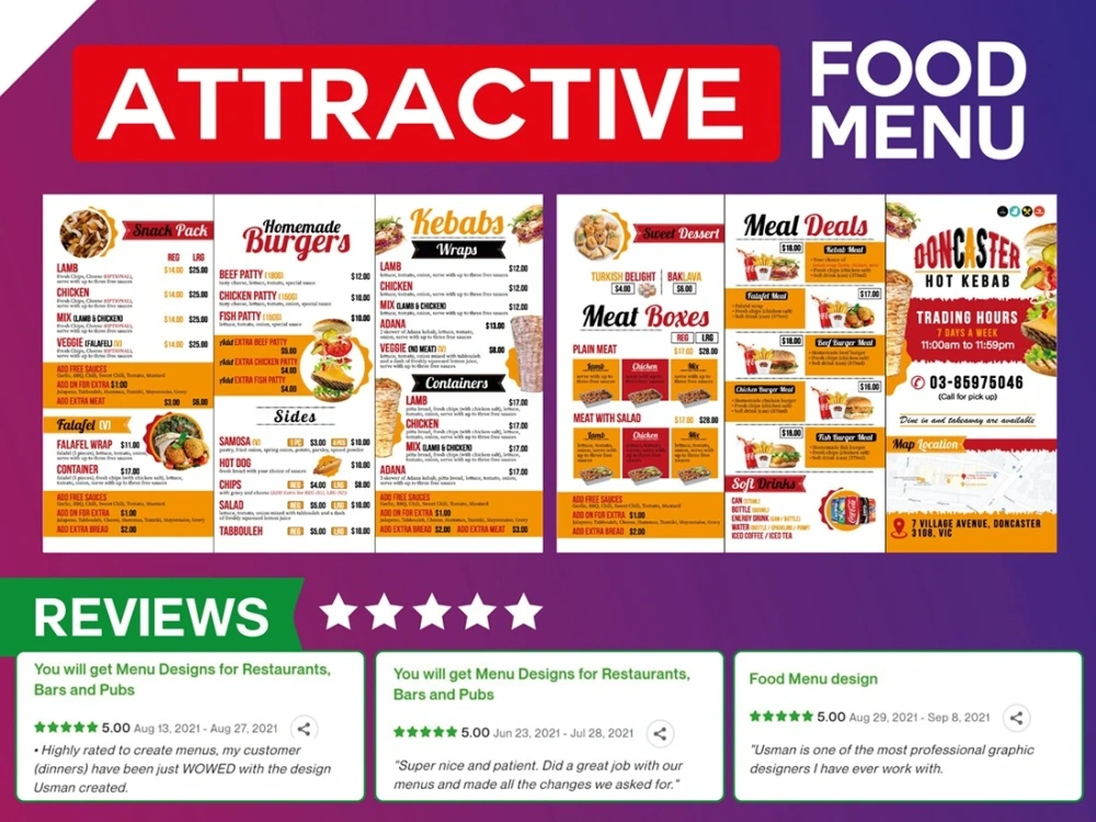 Custom Menu Design in 1 Day | Upwork