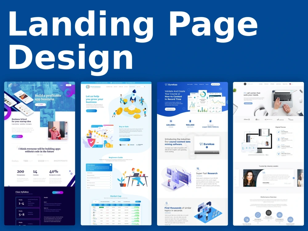 Creative UI Landing page design | Home page design | Website pages design | Upwork