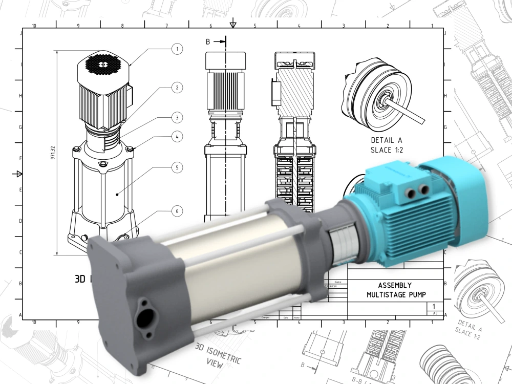 2D technical engineering drawings from any 3D cad design DWG IDW CAD ...