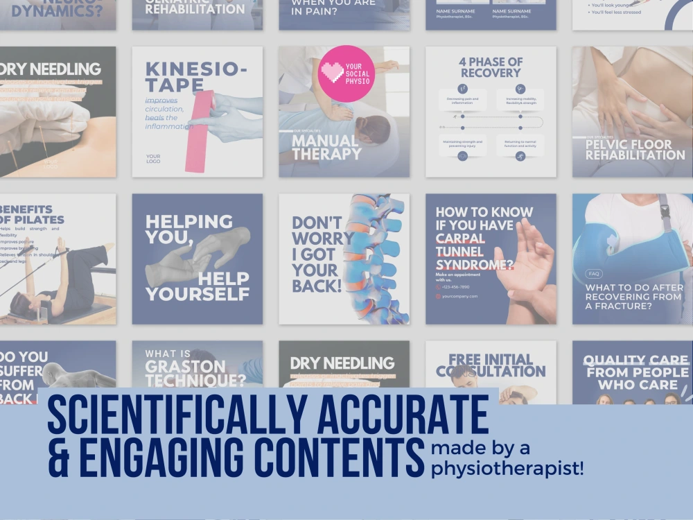 Social media posts for physiotherapists and physiotherapy clinics. | Upwork