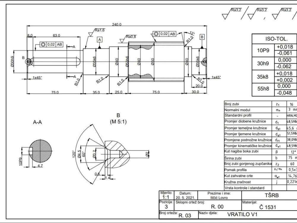 2D drawing service for mechanical parts, products, machines, projects ...