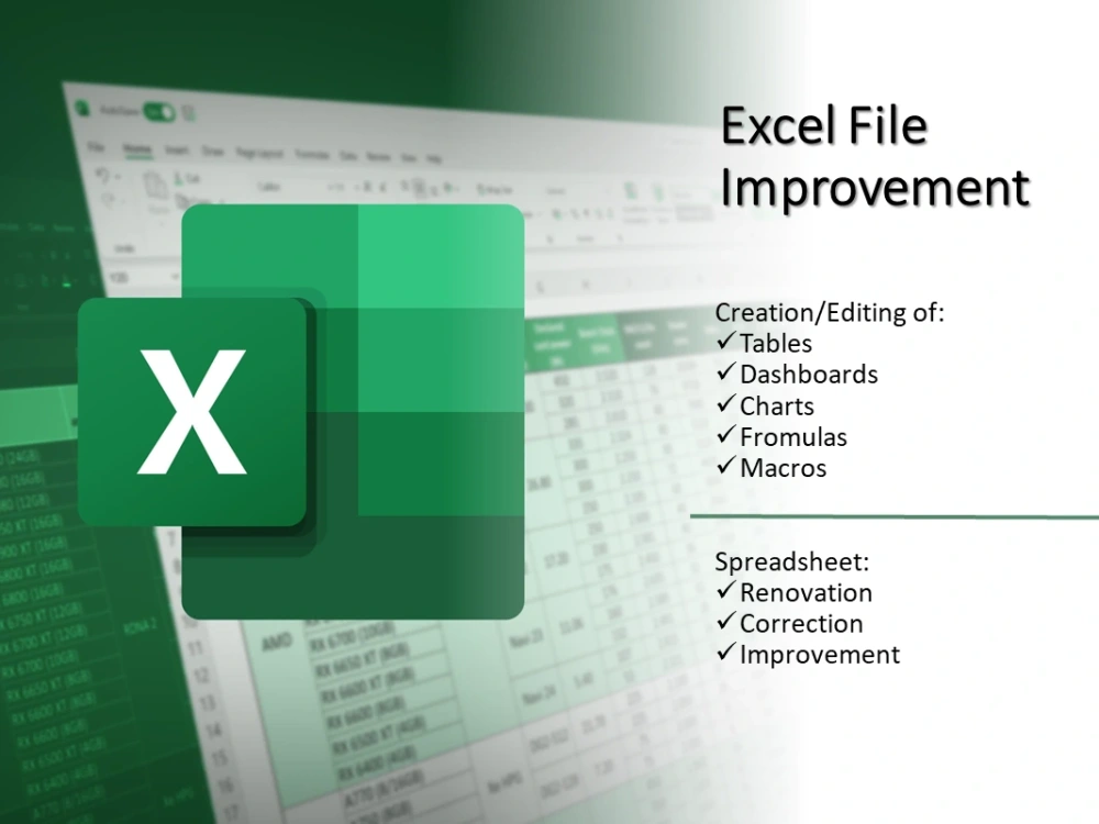 An Excel file with data from any source type organized in the way you ...