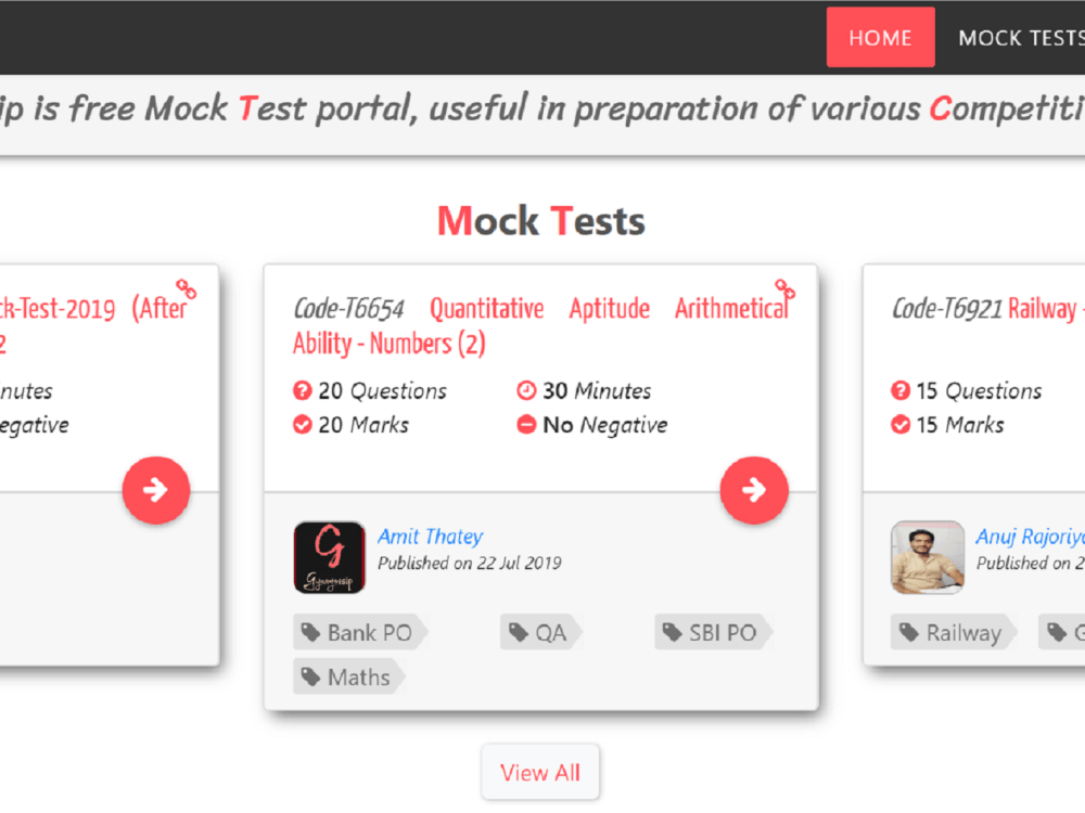 Mock Test Portal where you can create & conduct Tests/Exams | Upwork