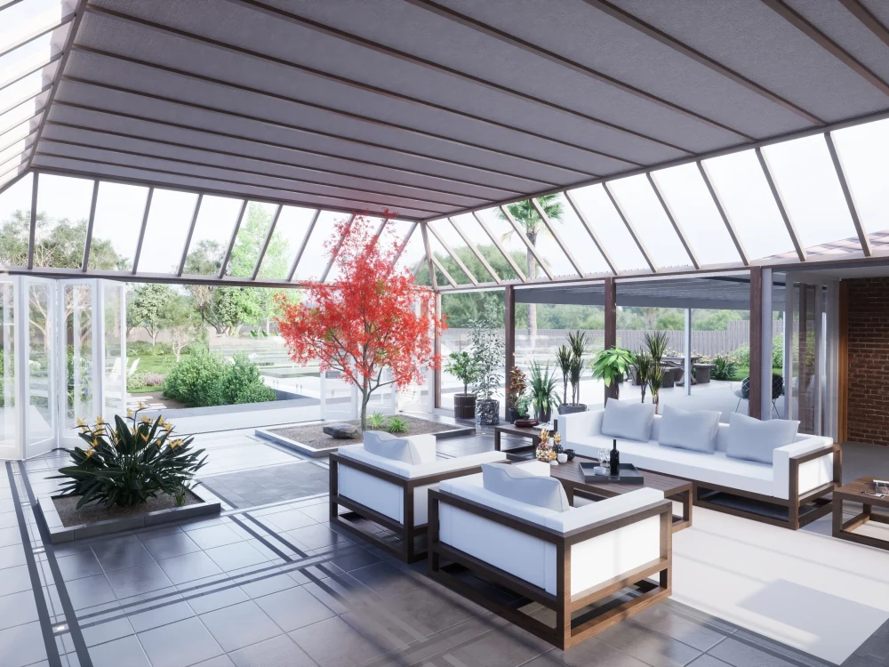 Home landscape backyard, pool, 3d realistic rendering | Upwork