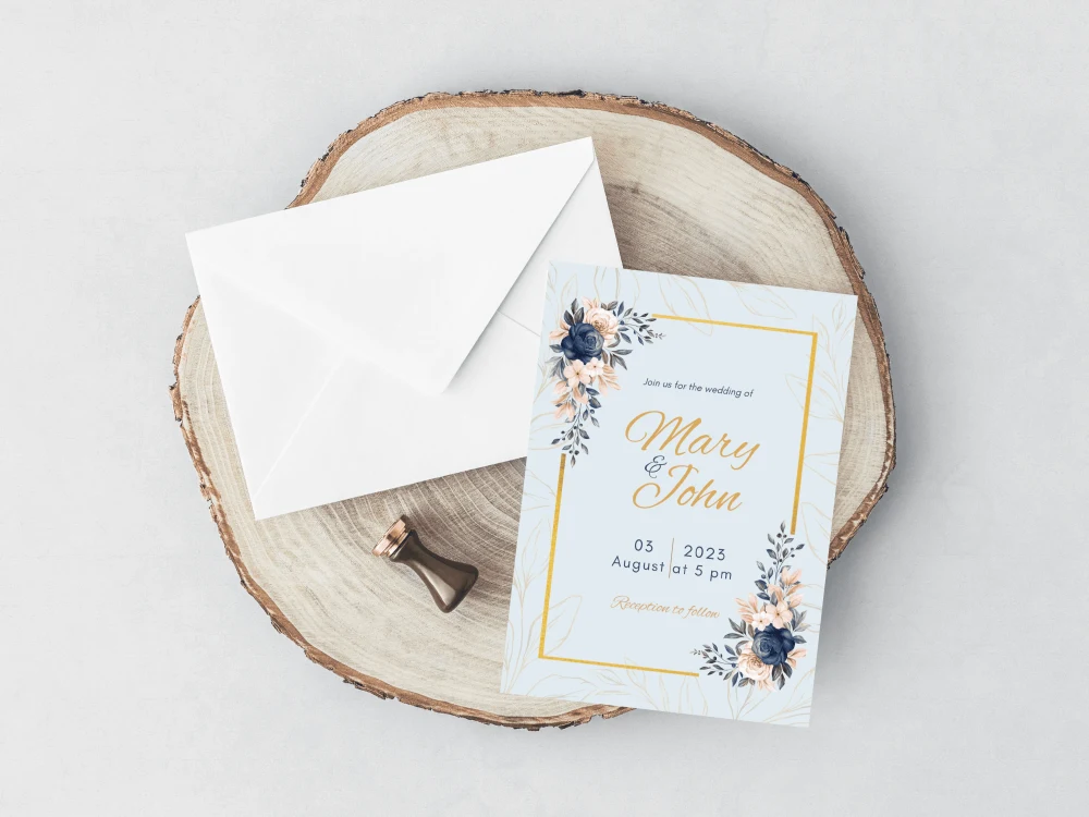 A beautiful and elegant, nature-themed wedding invitation design | Upwork