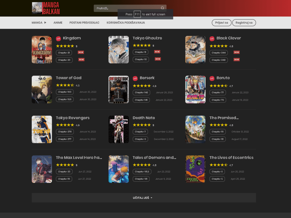 An automated manga reader website | Upwork