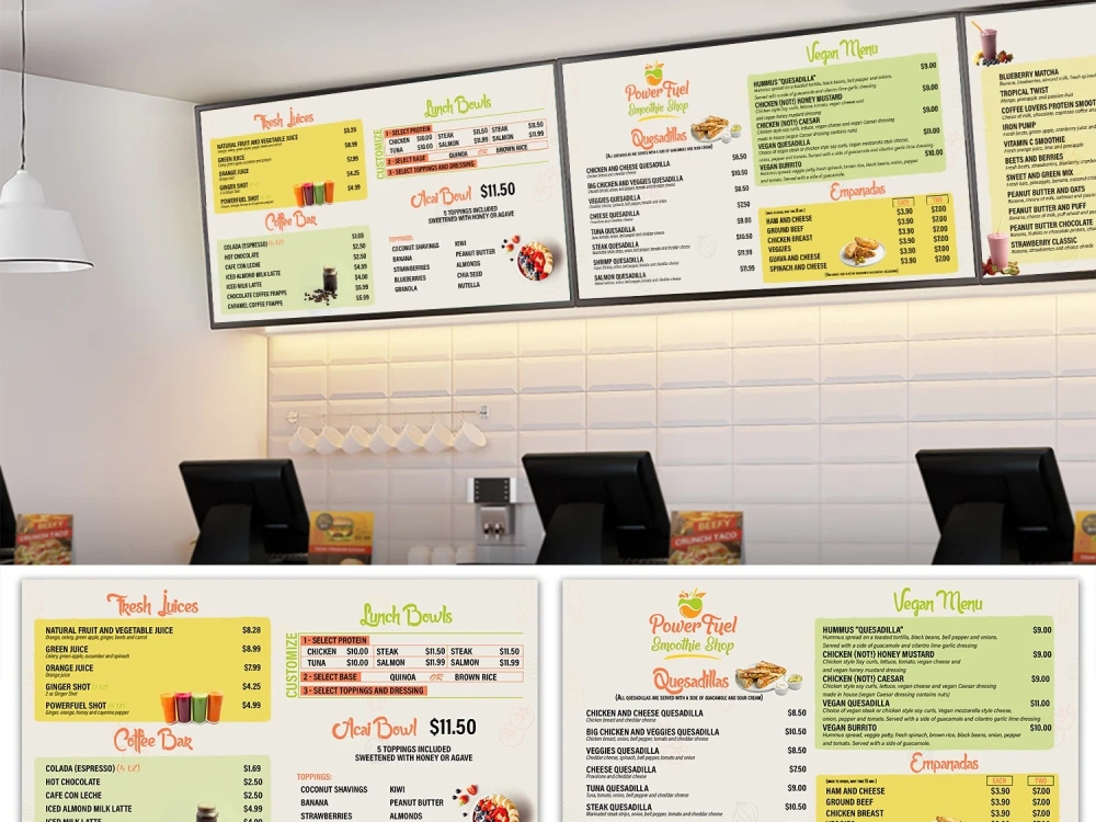 Stunning Static Menu Designs for your Digital board TVs Screens | Upwork