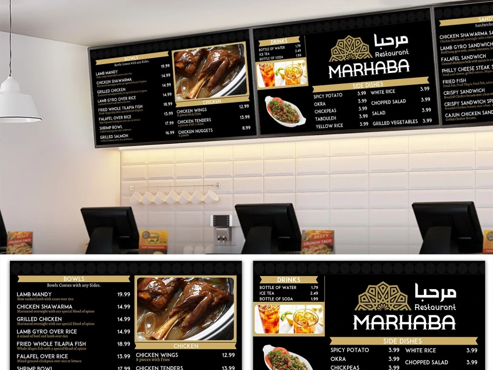 Stunning Static Menu Designs for your Digital board TVs Screens | Upwork