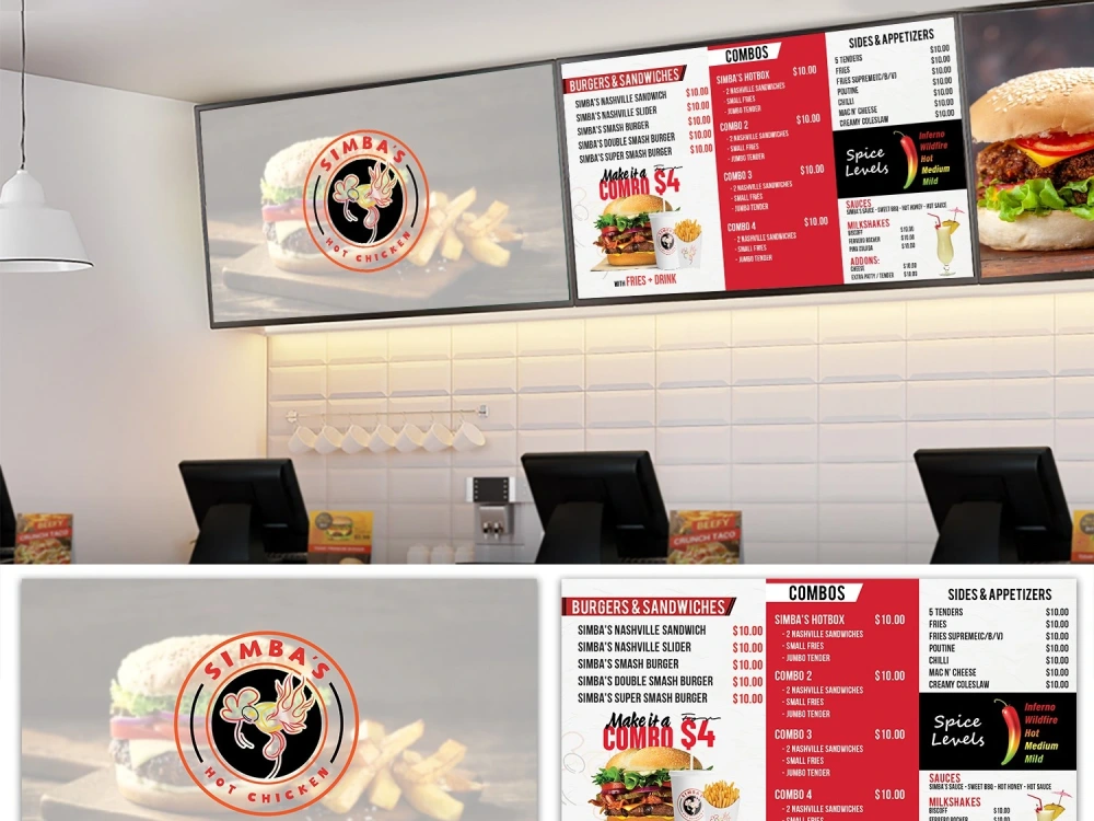 Stunning Static Menu Designs for your Digital board TVs Screens | Upwork