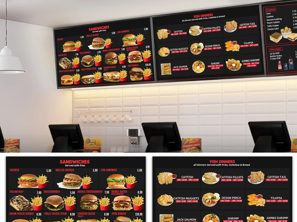 Stunning Static Menu Designs for your Digital board TVs Screens | Upwork
