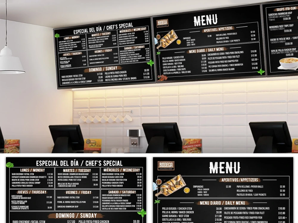 Stunning Static Menu Designs for your Digital board TVs Screens | Upwork