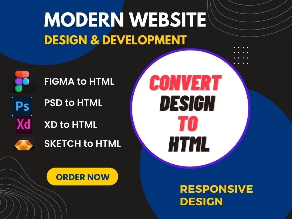 Responsive HTML CSS website, Figma to HTML, XD to HTML, PSD to HTML | Upwork