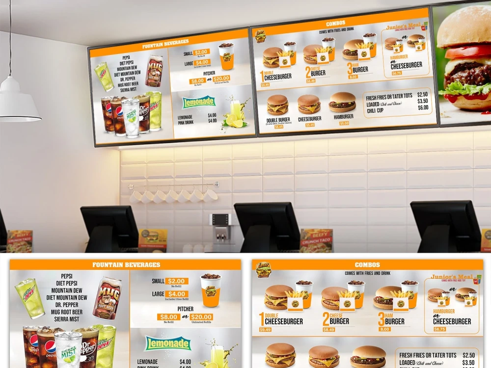 Stunning Static Menu Designs for your Digital board TVs Screens | Upwork