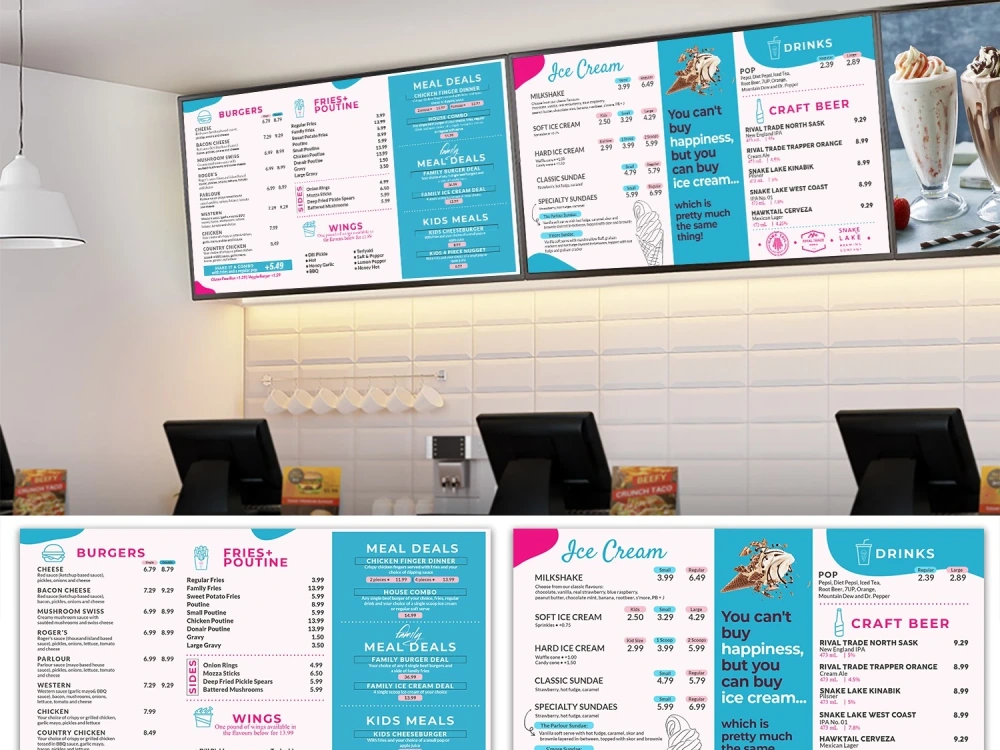 Stunning Static Menu Designs for your Digital board TVs Screens | Upwork
