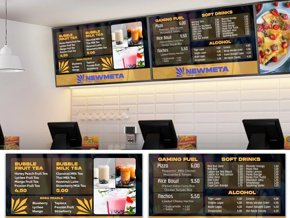Stunning Static Menu Designs for your Digital board TVs Screens | Upwork