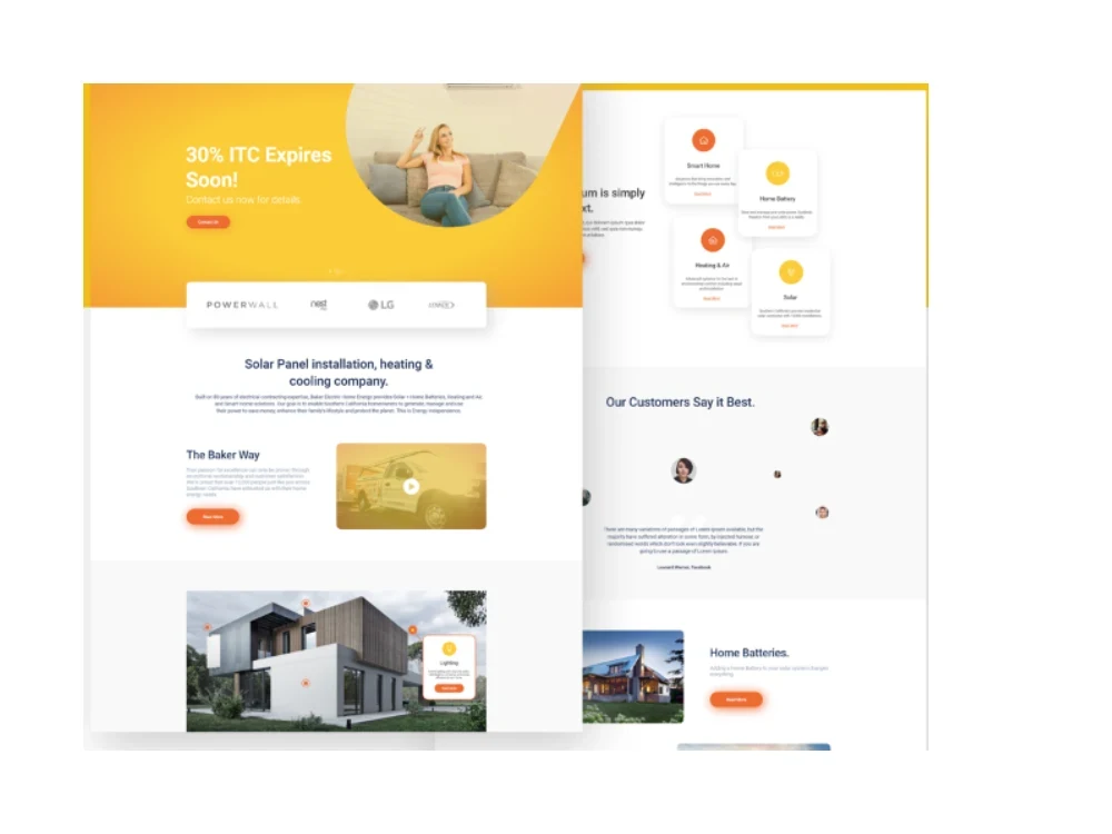 Lead capture Solar Panel Landing Page Design for Your Solar Website ...
