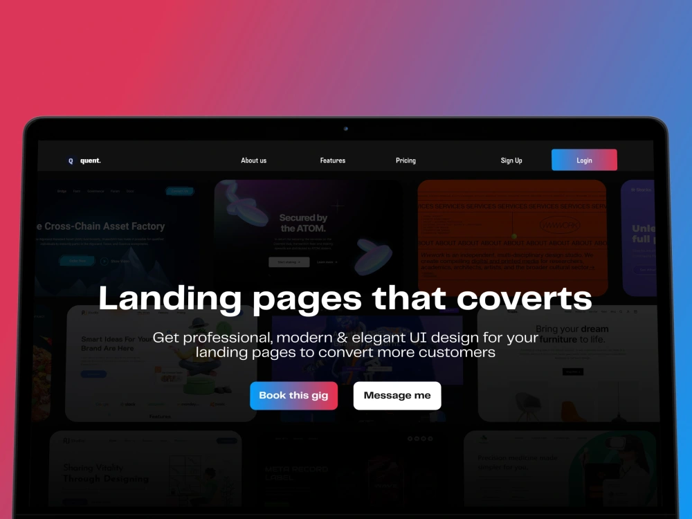 High-converting landing page design | Upwork