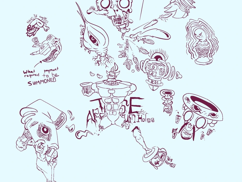 Fancy event poster with lot of doodles and texts | Upwork