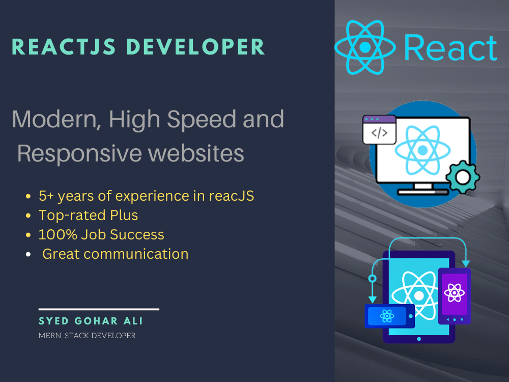 React Js Developer Reactjs Front End Reactjs Mern Stack Developer Upwork