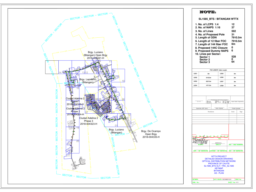 Telecommunication Engineering FTTH Design / CAD 2D Convertion | Upwork