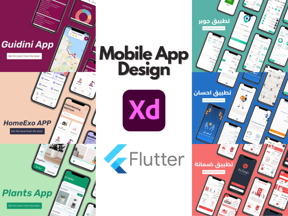 A mobile app UI/UX design with Adobe XD | Upwork