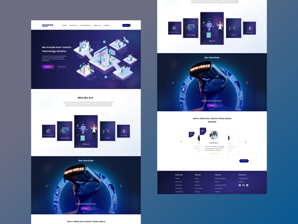A modern UI/UX design, for responsive mobile App, and website design ...