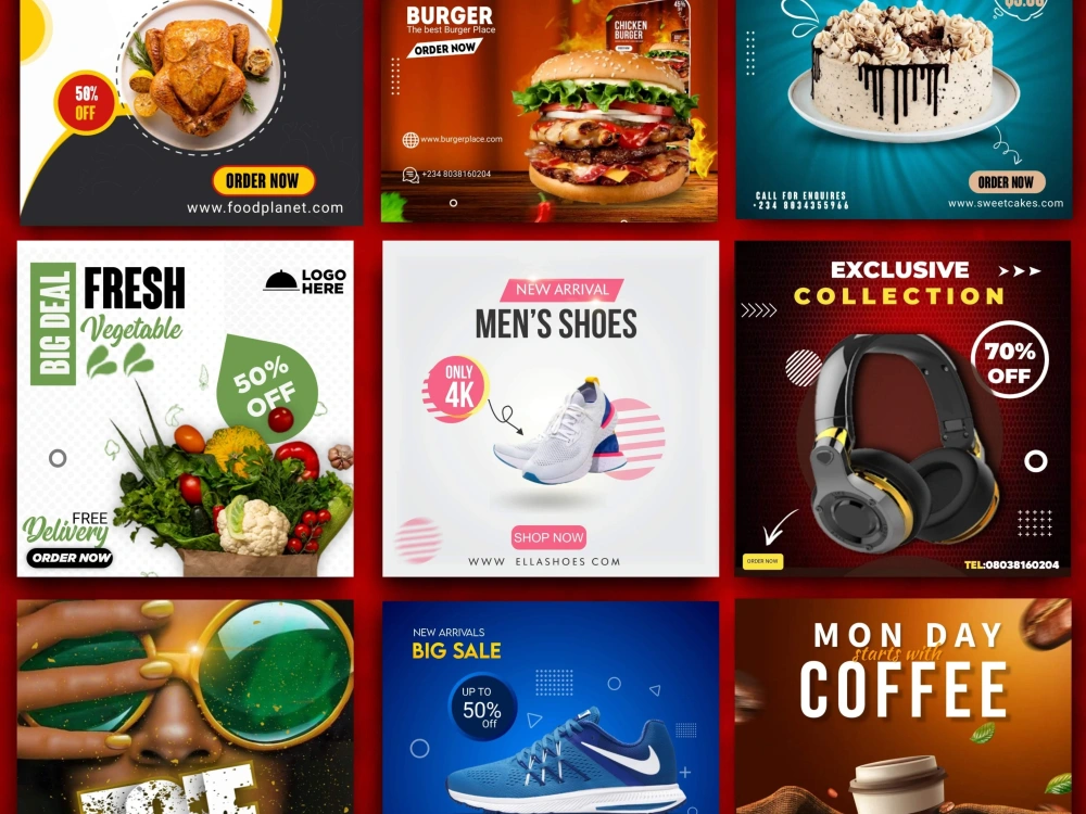 Awesome and creative Social Media Posts designs. | Upwork