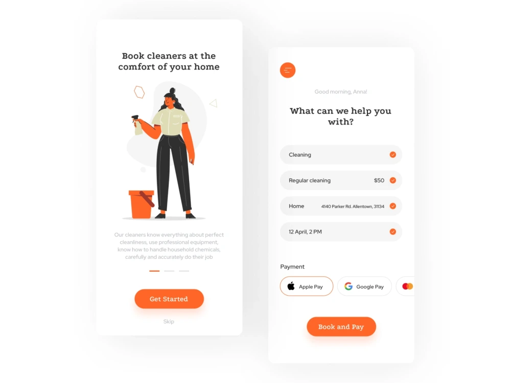 Onboarding screens and splash screens designed for your app | Upwork