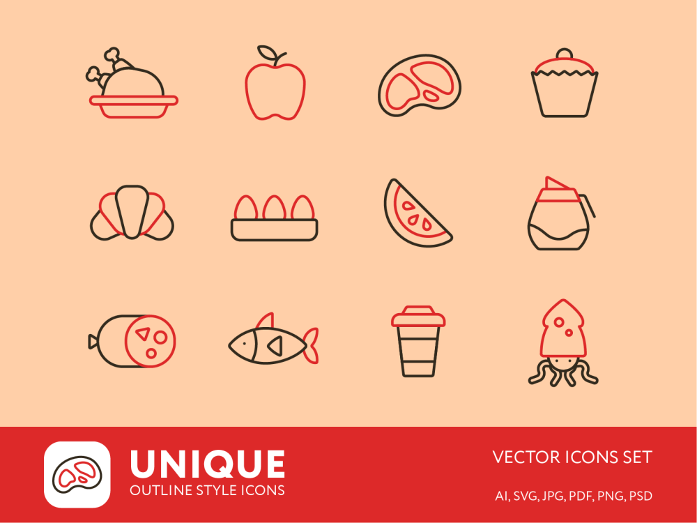 A set of 100% original vector icons in various design styles | Upwork