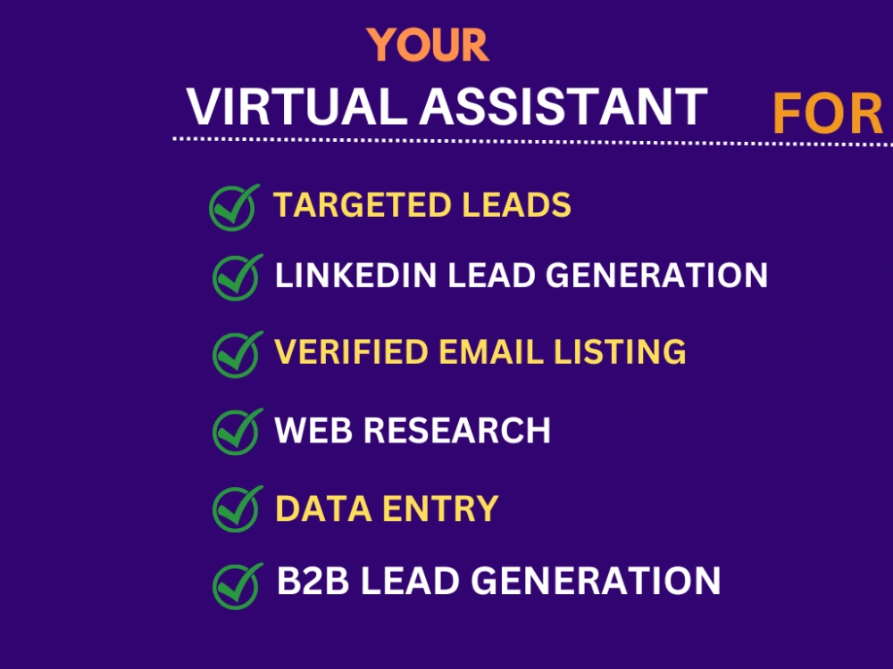 My assistance with Data entry Web research Lead generation | Upwork