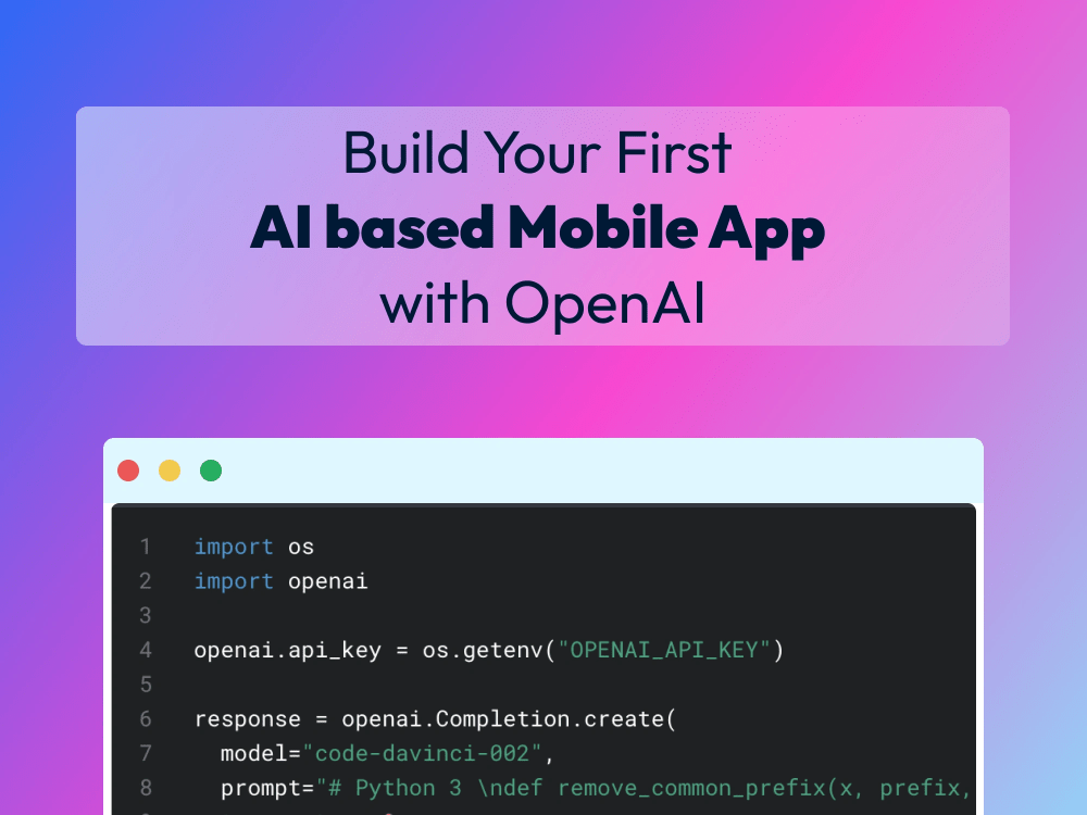 AI Based Mobile Application using Flutter OpenAI Python FastAPI | Upwork