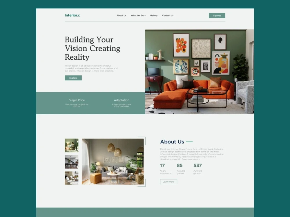 A professional modern and eye-catching website design | Upwork