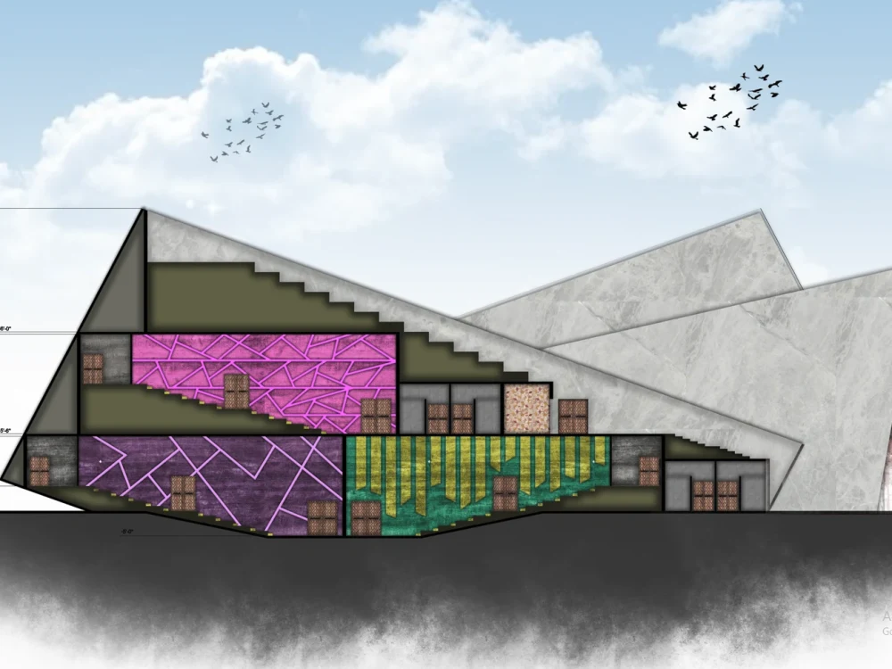 Rendered sections and elevations in photoshop | Upwork