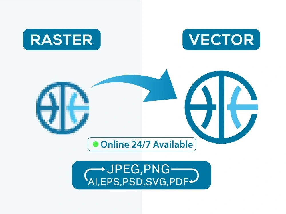 Vector tracing, converting any JPG logo into a high-resolution vector file | Upwork