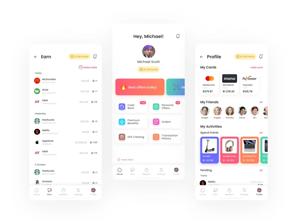 A unique mobile app UI/UX design | Upwork