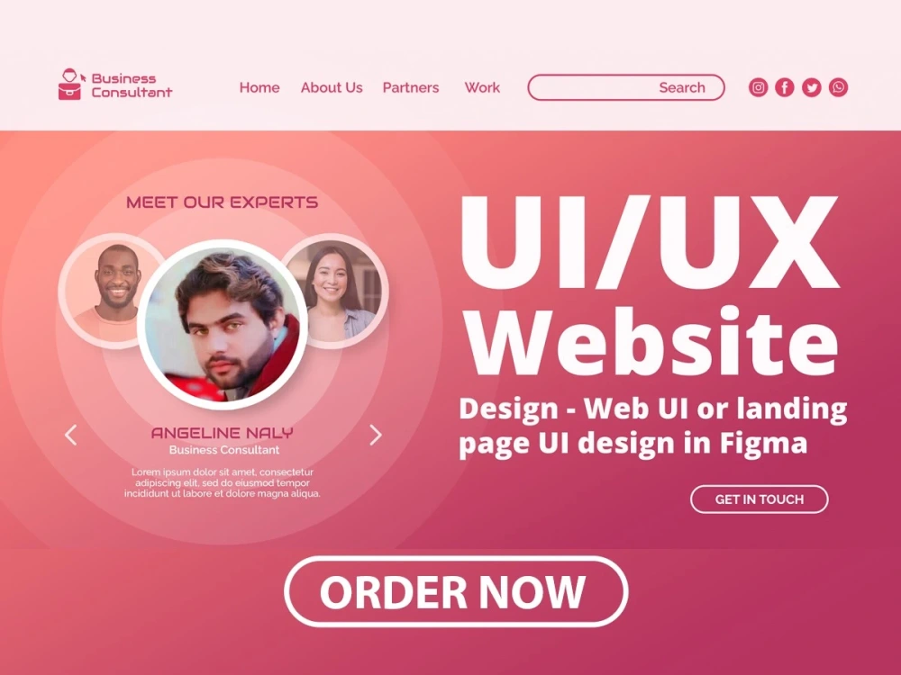 Responsive website UI/UX design, web UI or landing page UI design in ...