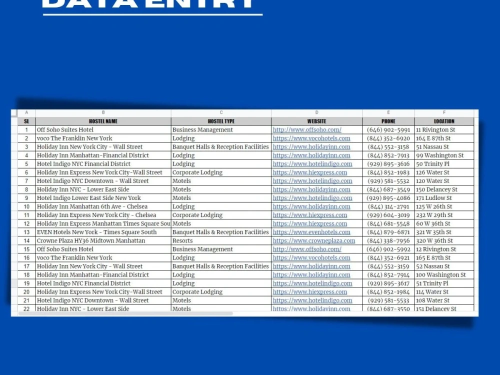 All types of Web Research, Data entry, Influencer research and Copy ...