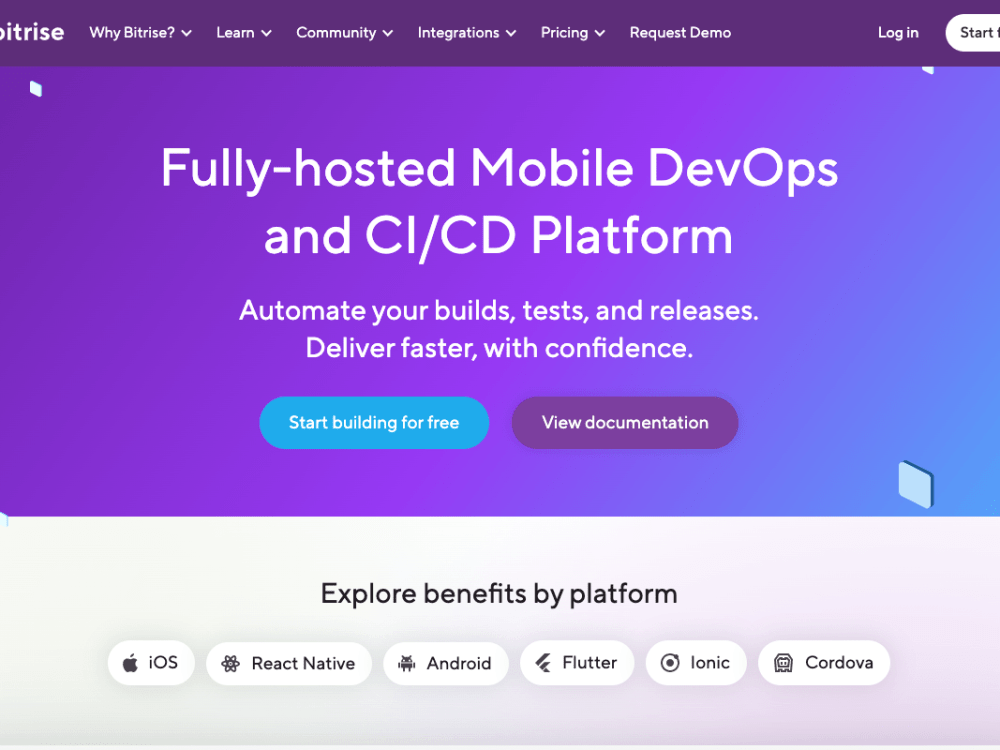 Your mobile app set up on Bitrise, a CI/CD platform | Upwork