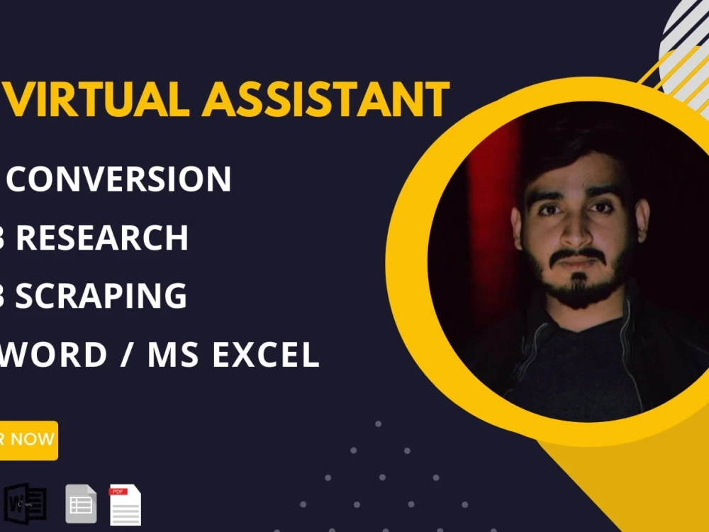 Data entry on Excel Google sheet, PDF to Excel and Word Typing work ...