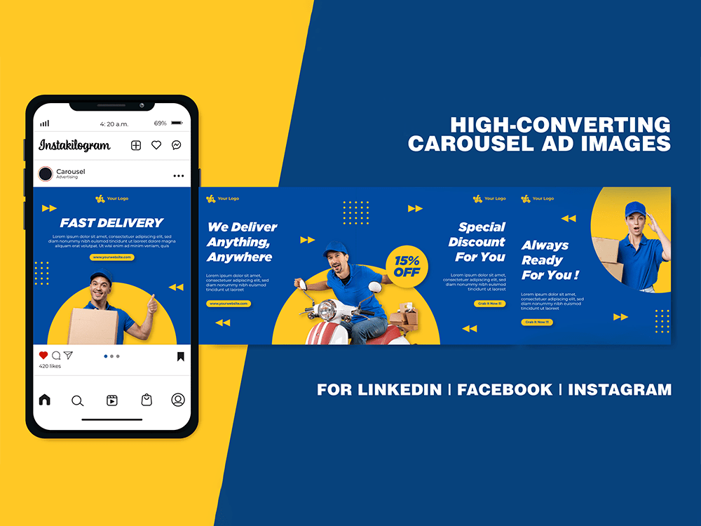 High-converting carousel ad images for Facebook | Instagram and ... High-converting carousel ad images for Facebook | Instagram and ...