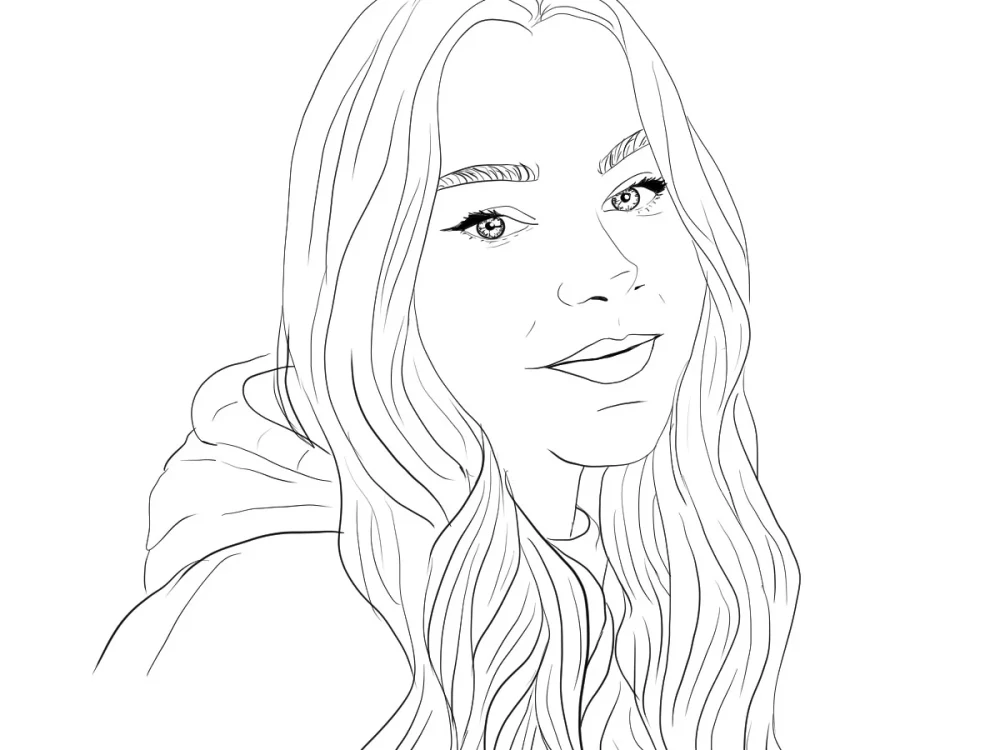 A 2D line drawing of any photograph | Upwork