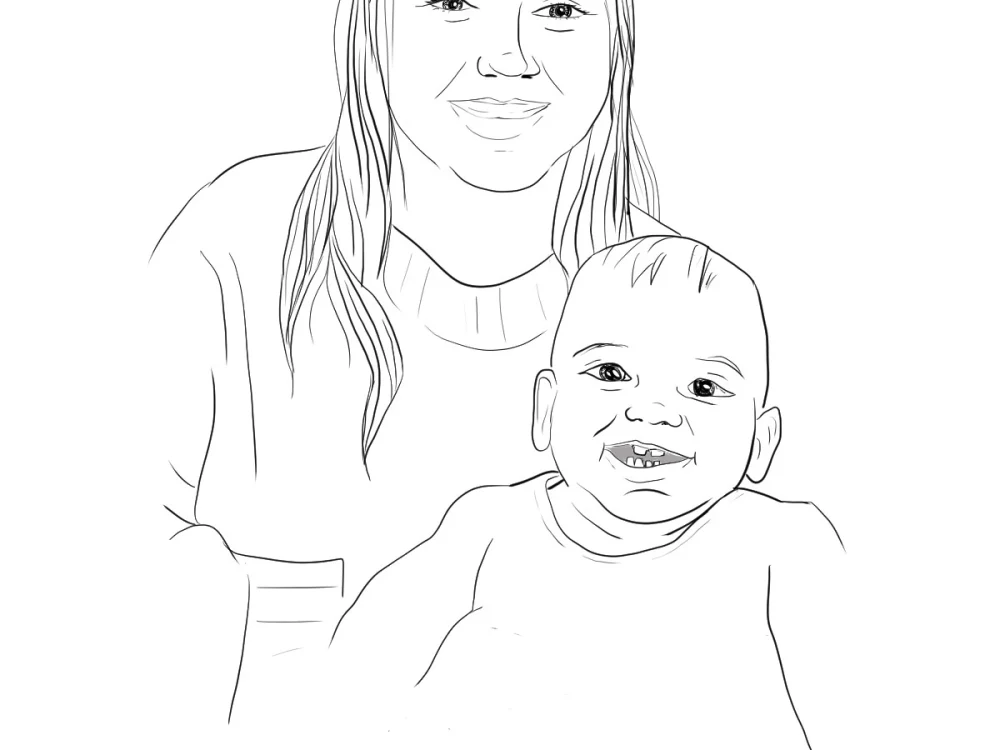 A 2D line drawing of any photograph | Upwork