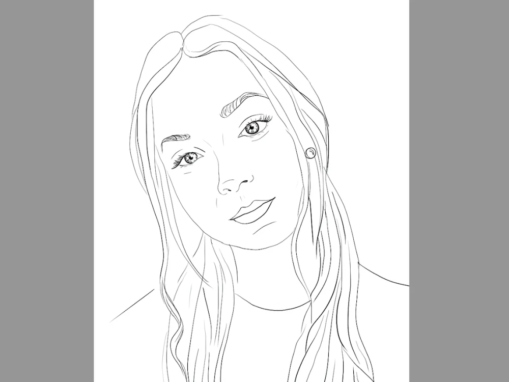 A 2D line drawing of any photograph | Upwork