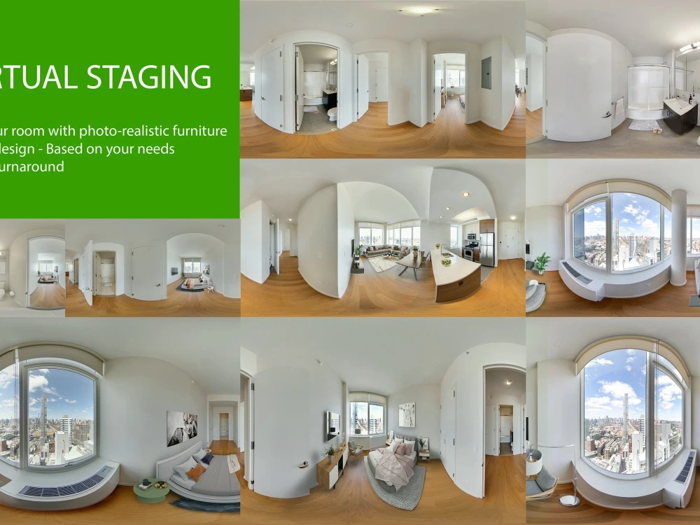360 Virtual Staging: re-styling furniture or furnishing empty rooms | Upwork