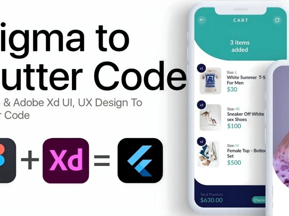 A responsive flutter app design from Figma, Adobe XD and Sketch | Upwork
