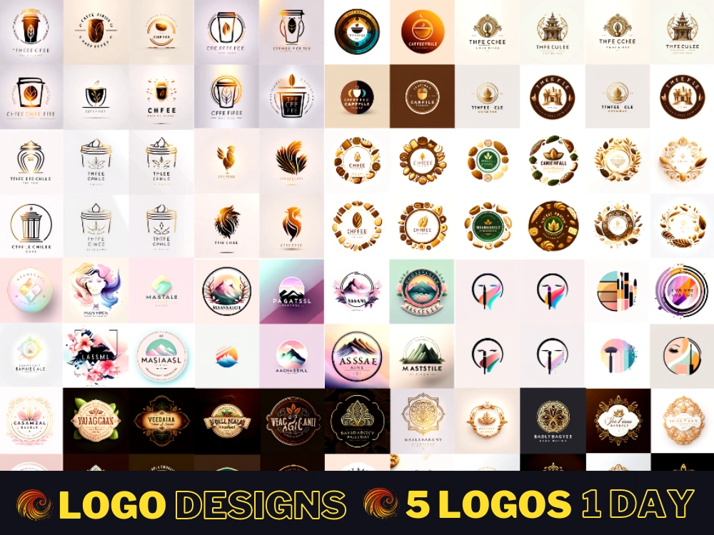 5 modern logo designs in 1 day | Upwork