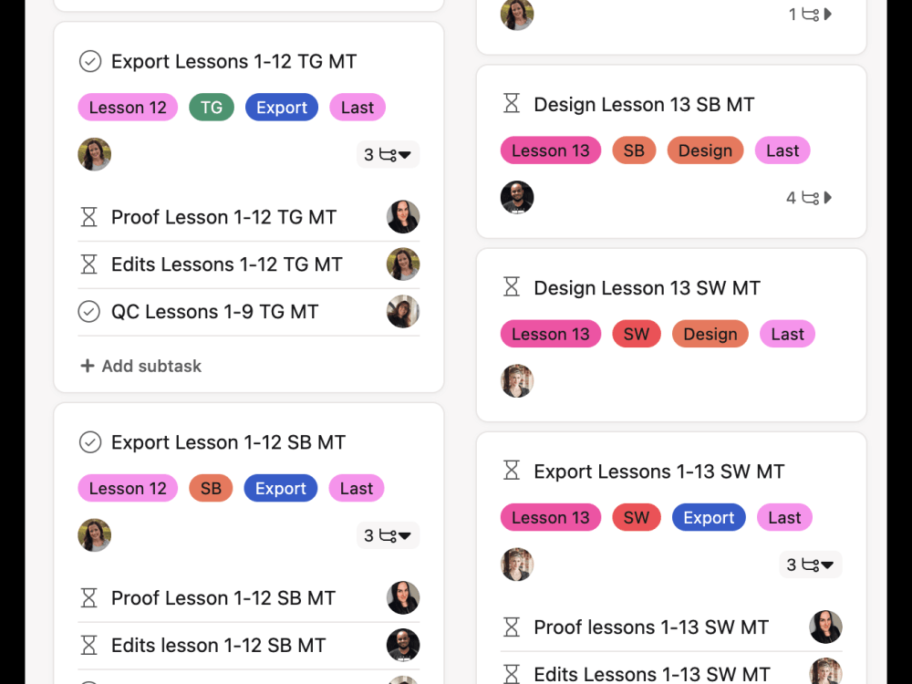 Set up of Asana Workspace with custom project workflow and consulting ...
